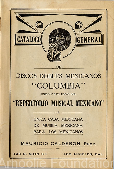 Repertorio Musical Mexicano - Mauricio Calderón - The Arhoolie Foundation
